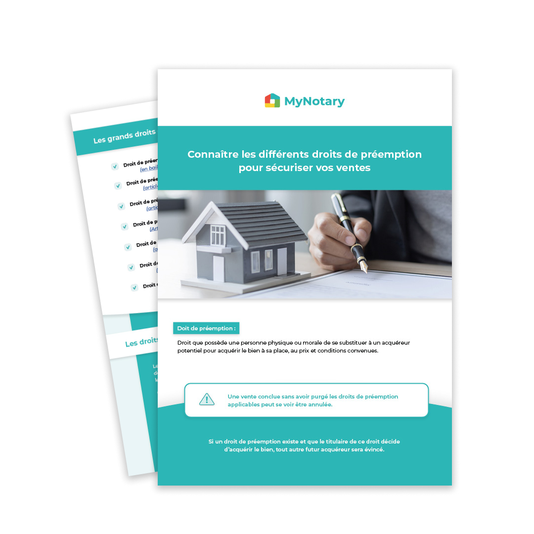 Fiche pratique tout savoir sur les différents droits de preemption